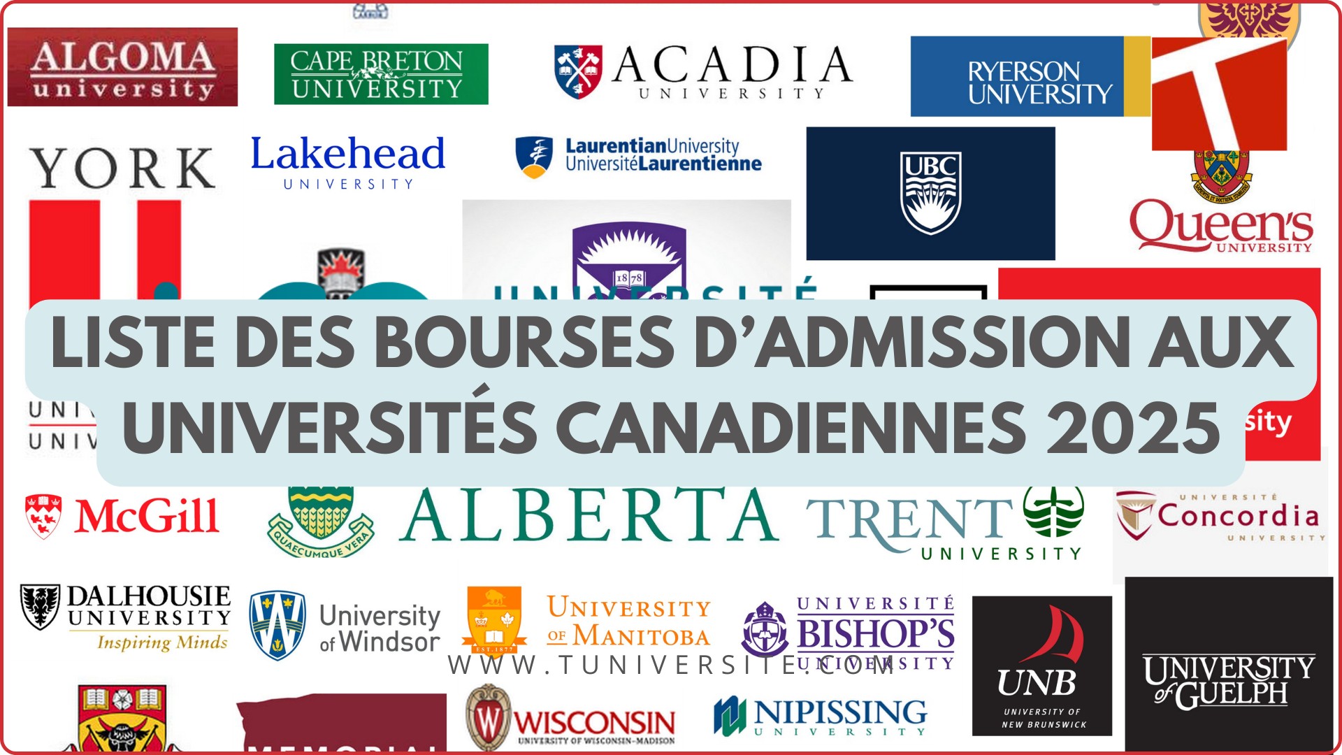 Bourses d'Admission au Canada 2025/2026