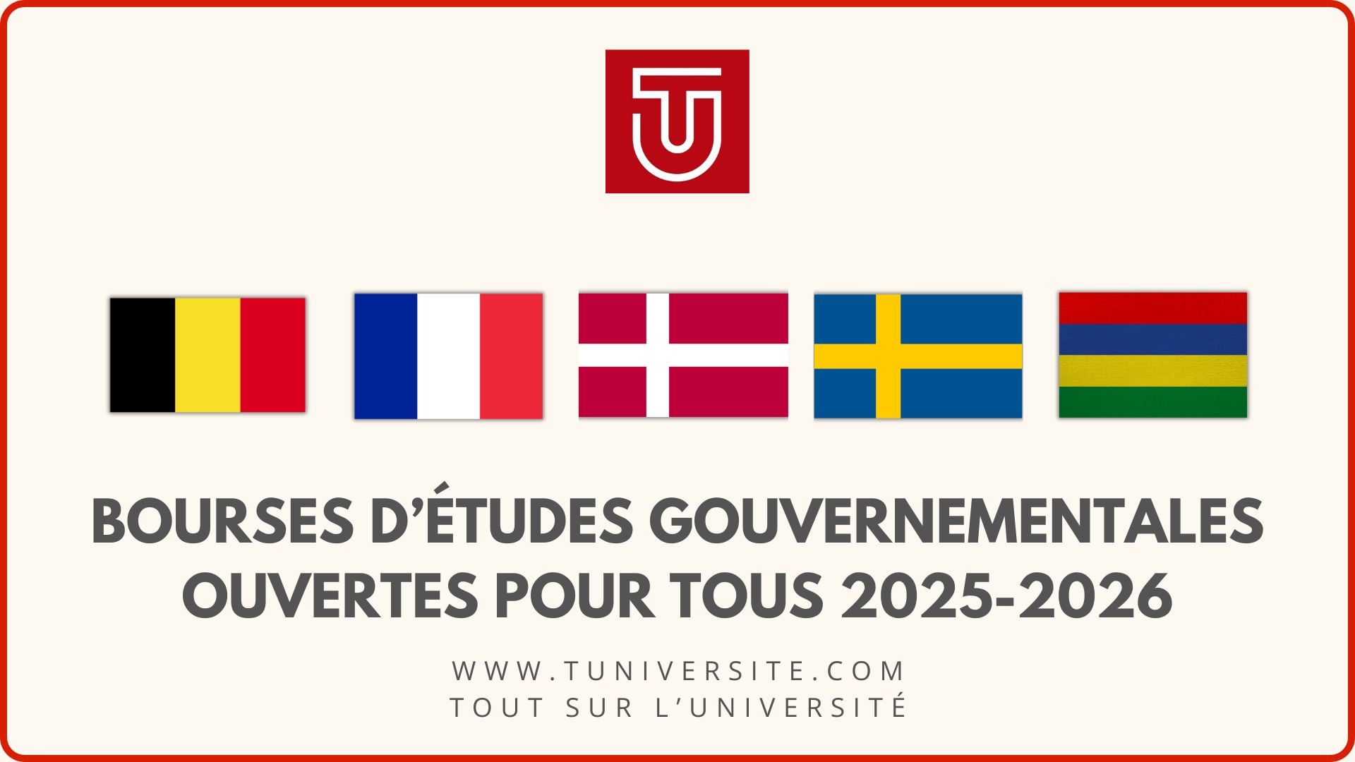 Bourses D’Études Gouvernementales Ouvertes Pour Tous