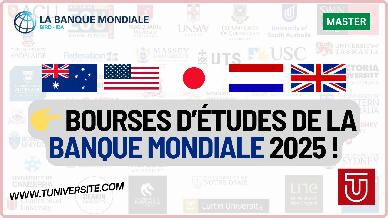 Bourses d'Études de la Banque Mondiale, 2025/2026