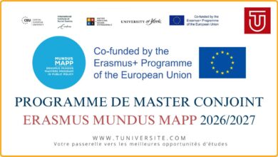 Erasmus Mundus 2025 : Masters disponibles et dates limites